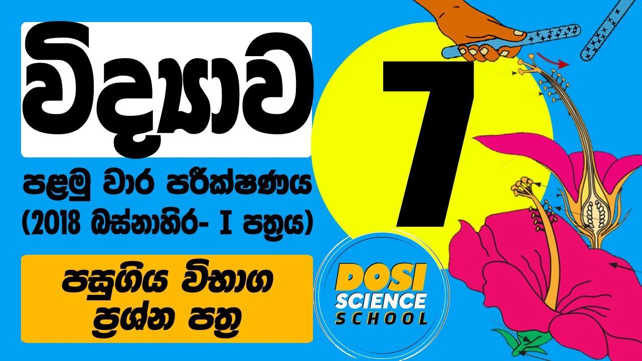 Grade 7 Science | 7 ශ්‍රේණිය විද්‍යාව -බස්නාහිර පළාත- පළමු වාර පරීක්ෂණය ...