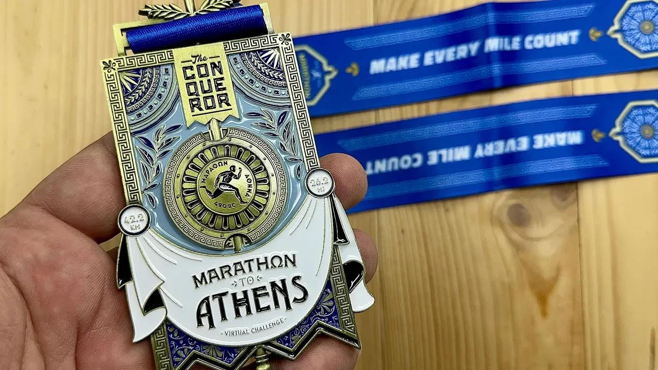 The Conqueror Marathon Challenge Medal Is Fetch!
