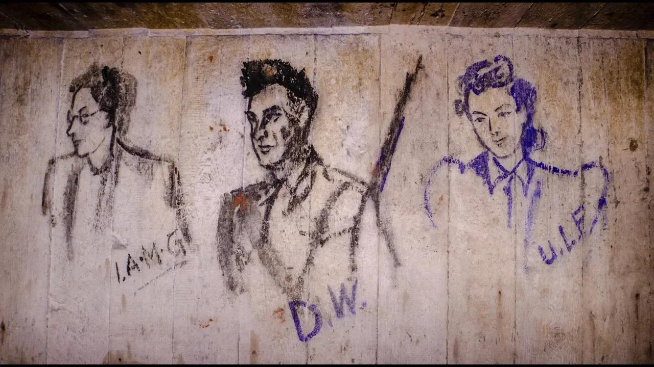 Lost Drawings from WW2! Abandoned Air Raid Shelter Beneath Huge ...