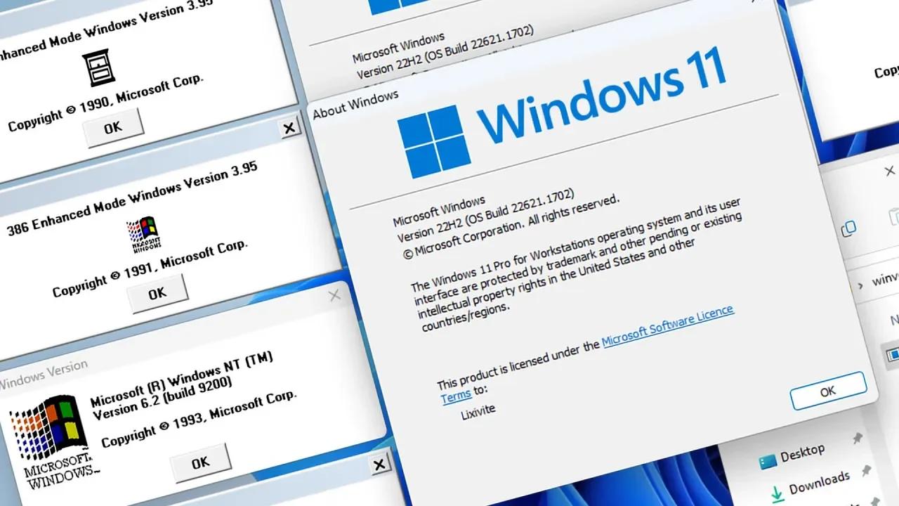 Running older winver in Windows 11 22H2 build 22621.1702