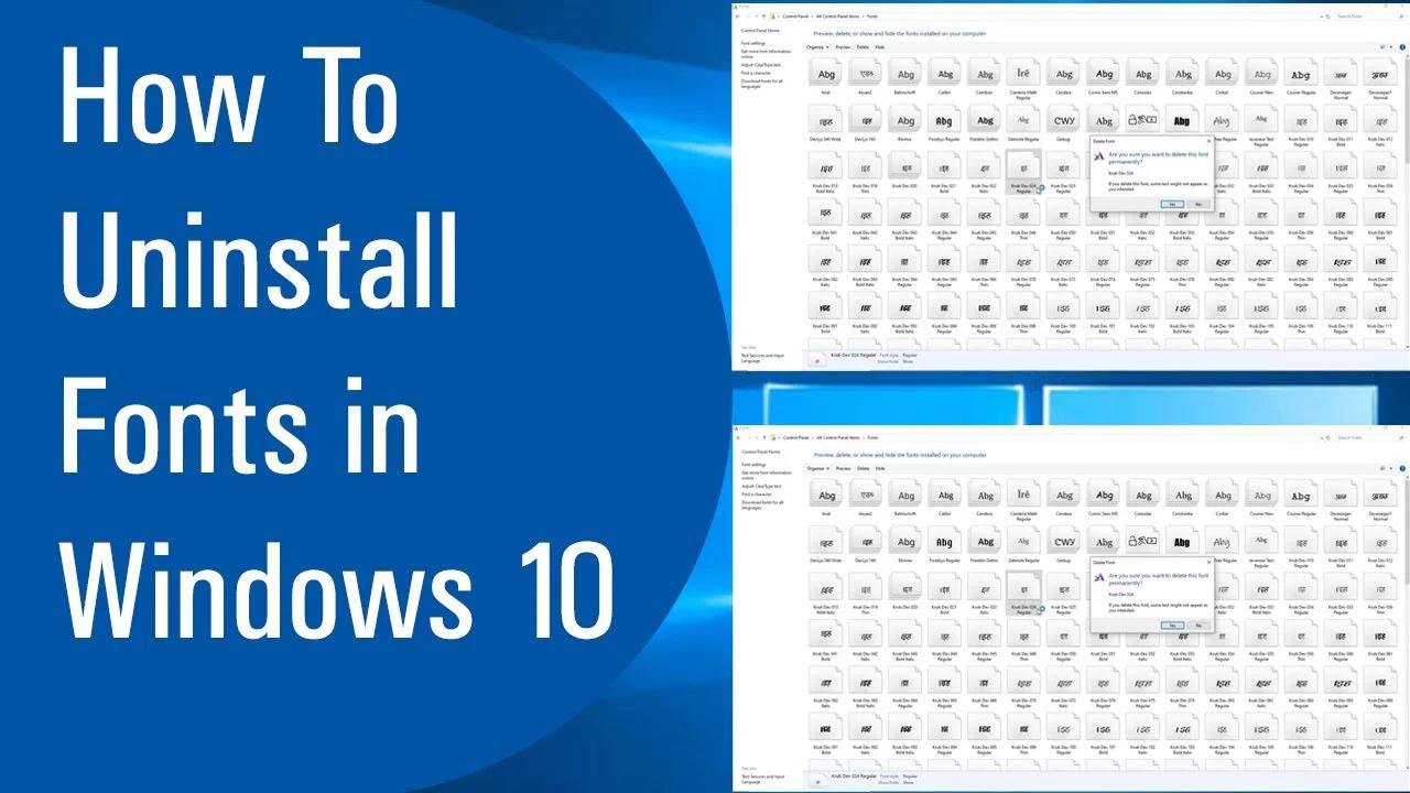 How To Uninstall Fonts in Windows 10