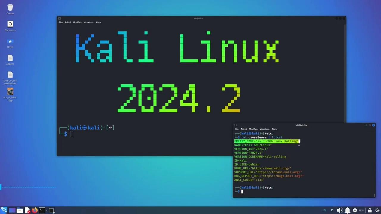 Kali Linux 2024.2 Release (aggiornamento del sistema operativo)