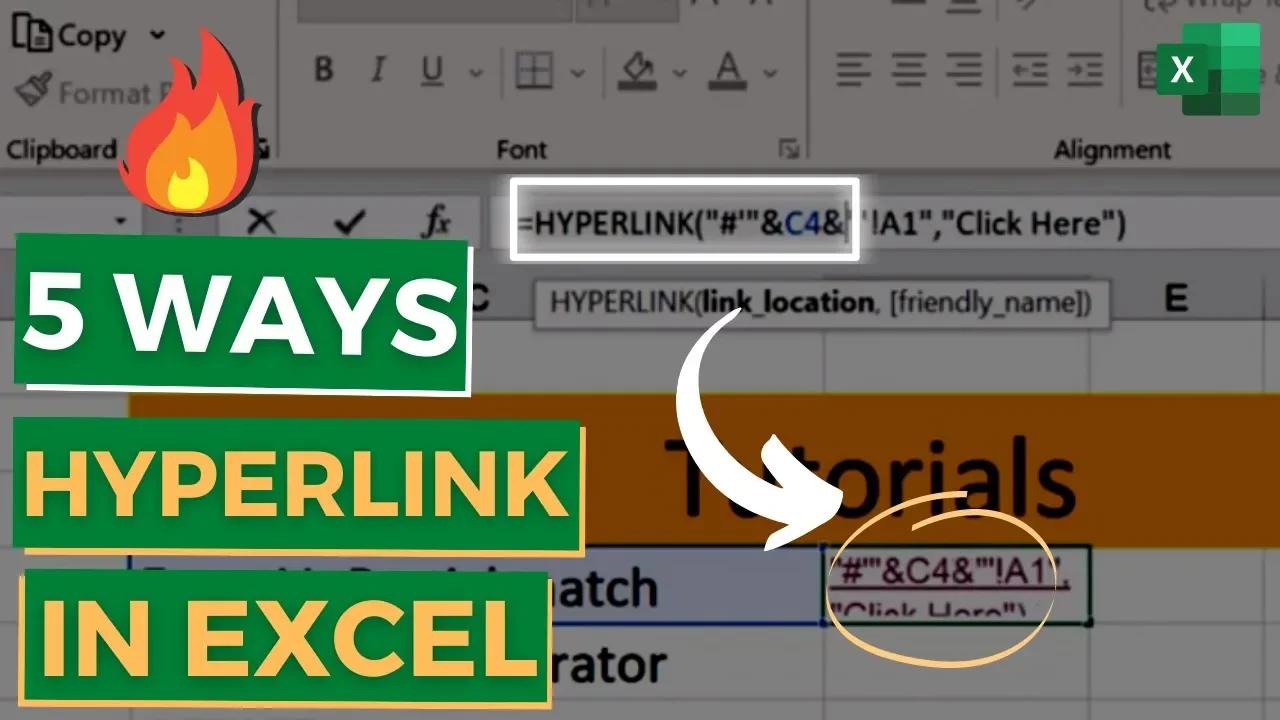 5 Awesome Ways to Insert Hyperlink in Excel | Excel Tricks