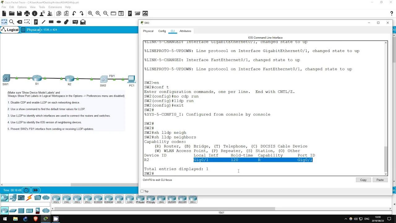 FREE CCNA Lab 034: LLDP (Link Layer Discovery Protocol) - ICND1