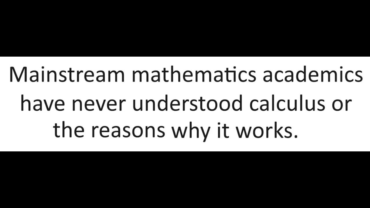 Calculus is easy when you know the facts. No magic is required. No ...