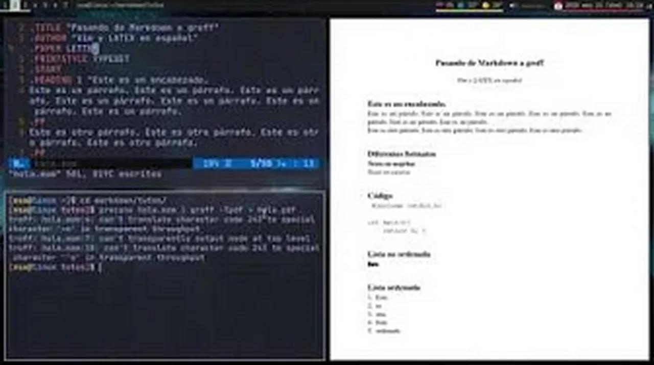 md2roff: Convertir archivos de markdown a groff para una compilación ...