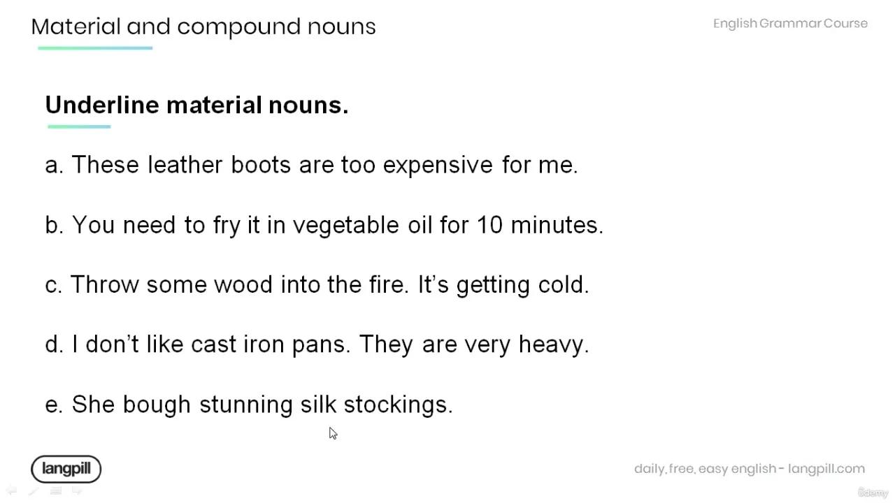 004 Practice it! Material and Compound Nouns