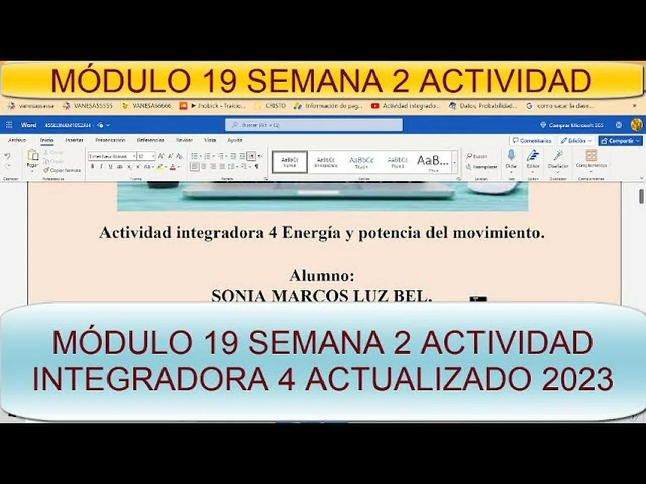 MÓDULO 19 SEMANA 2 ACTIVIDAD INTEGRADORA 4