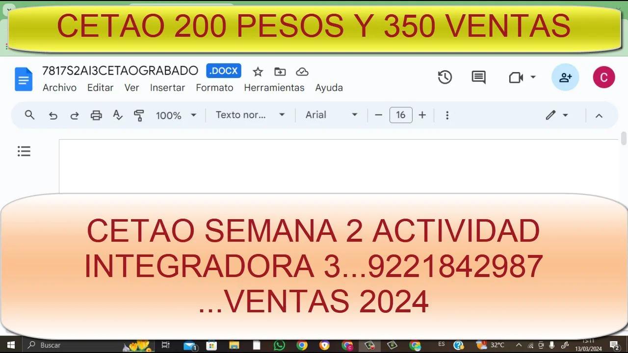 CETAO SEMANA 2 ACTIVIDAD INTEGRADORA 3