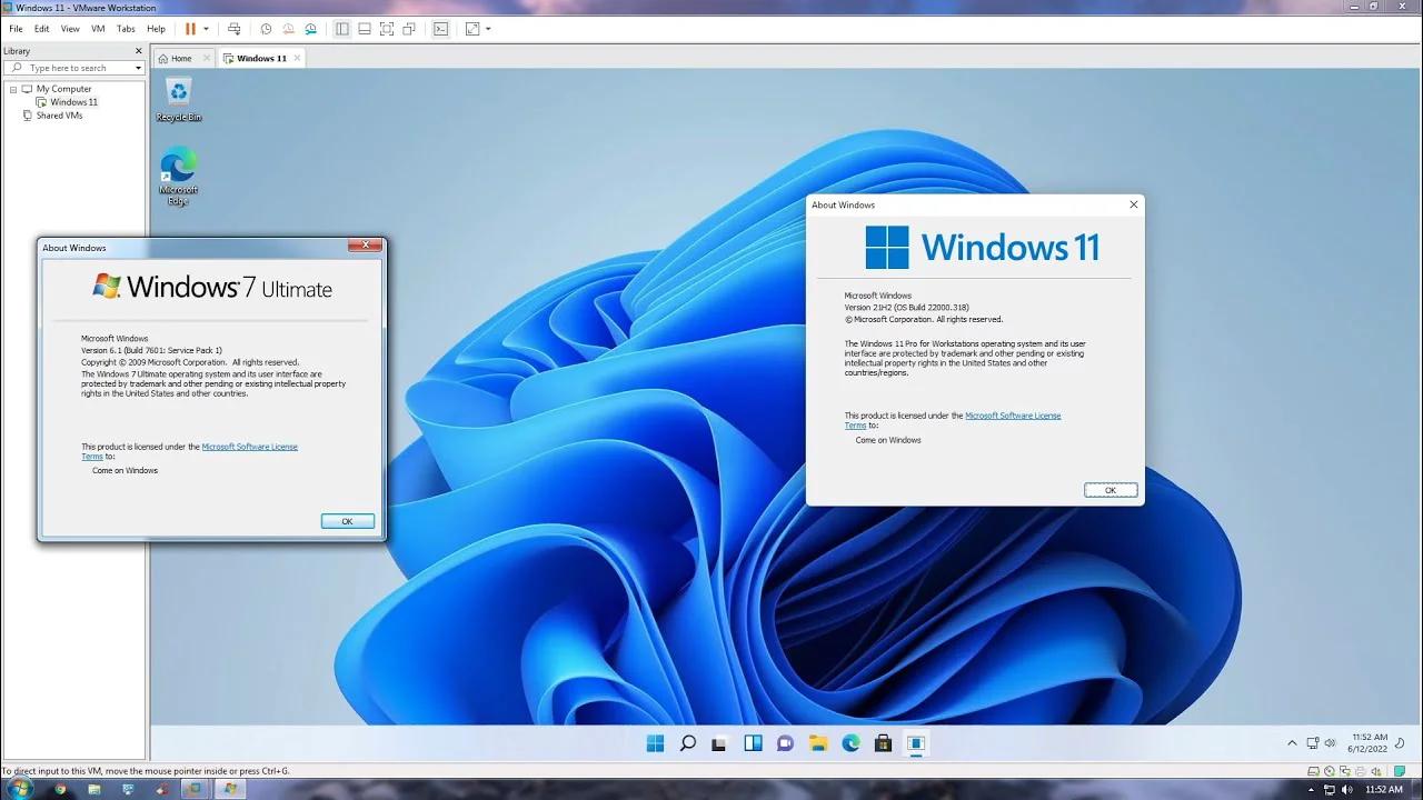Installing Windows 11 inside Windows 7
