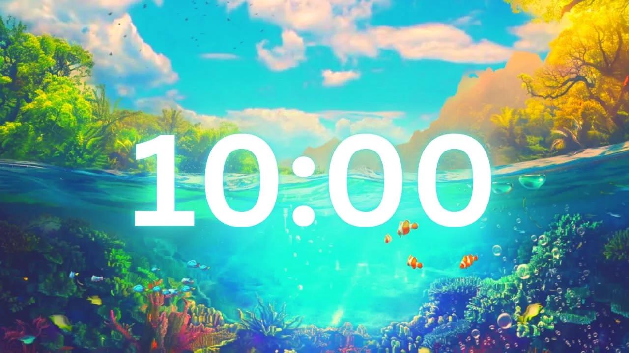 10 MINUTE RELAXING COUNTDOWN TIMER With Underwater Sounds