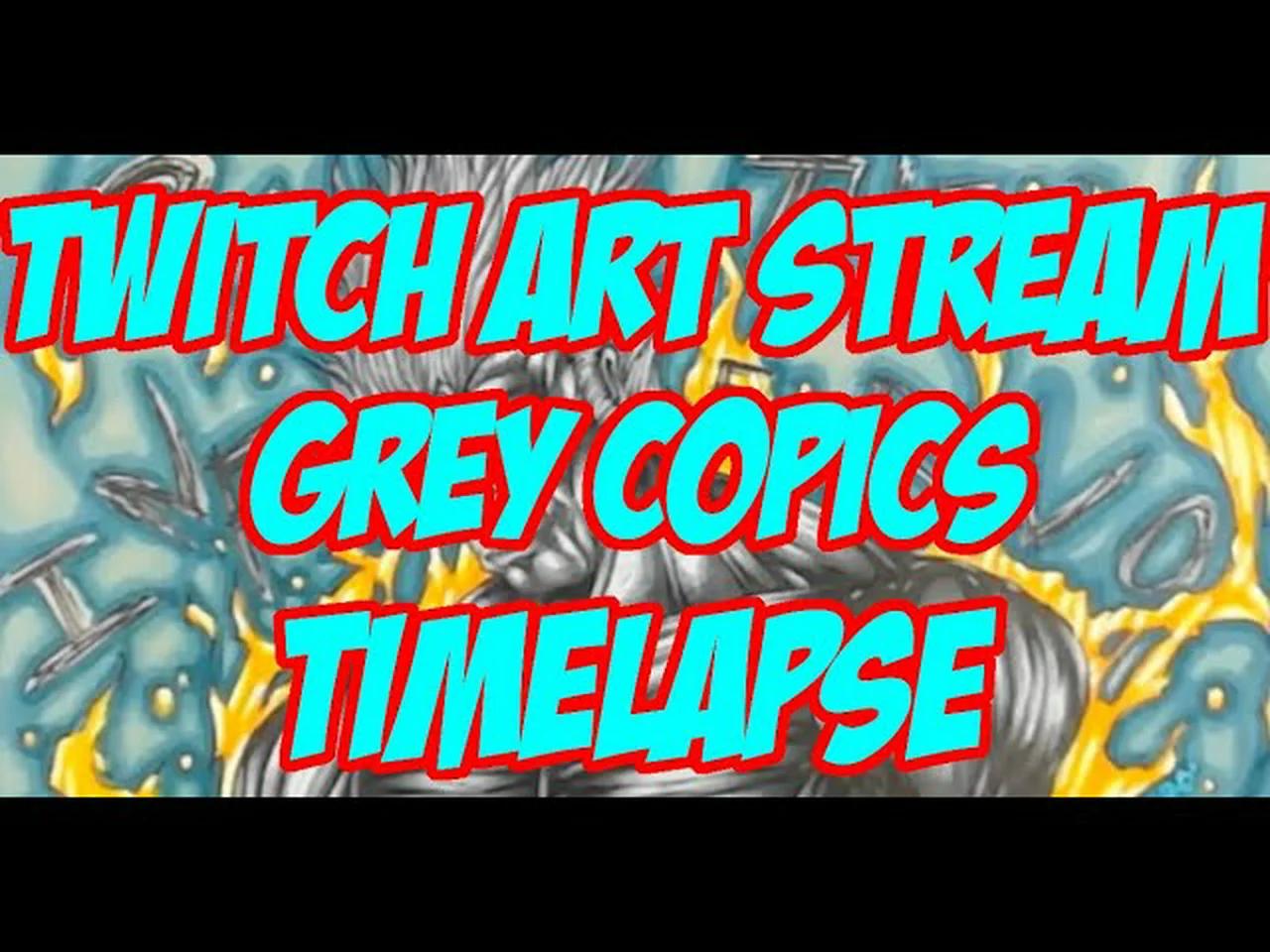 Twitch art stream Time-lapse random OC in my grey tone sketchbook Copic ...