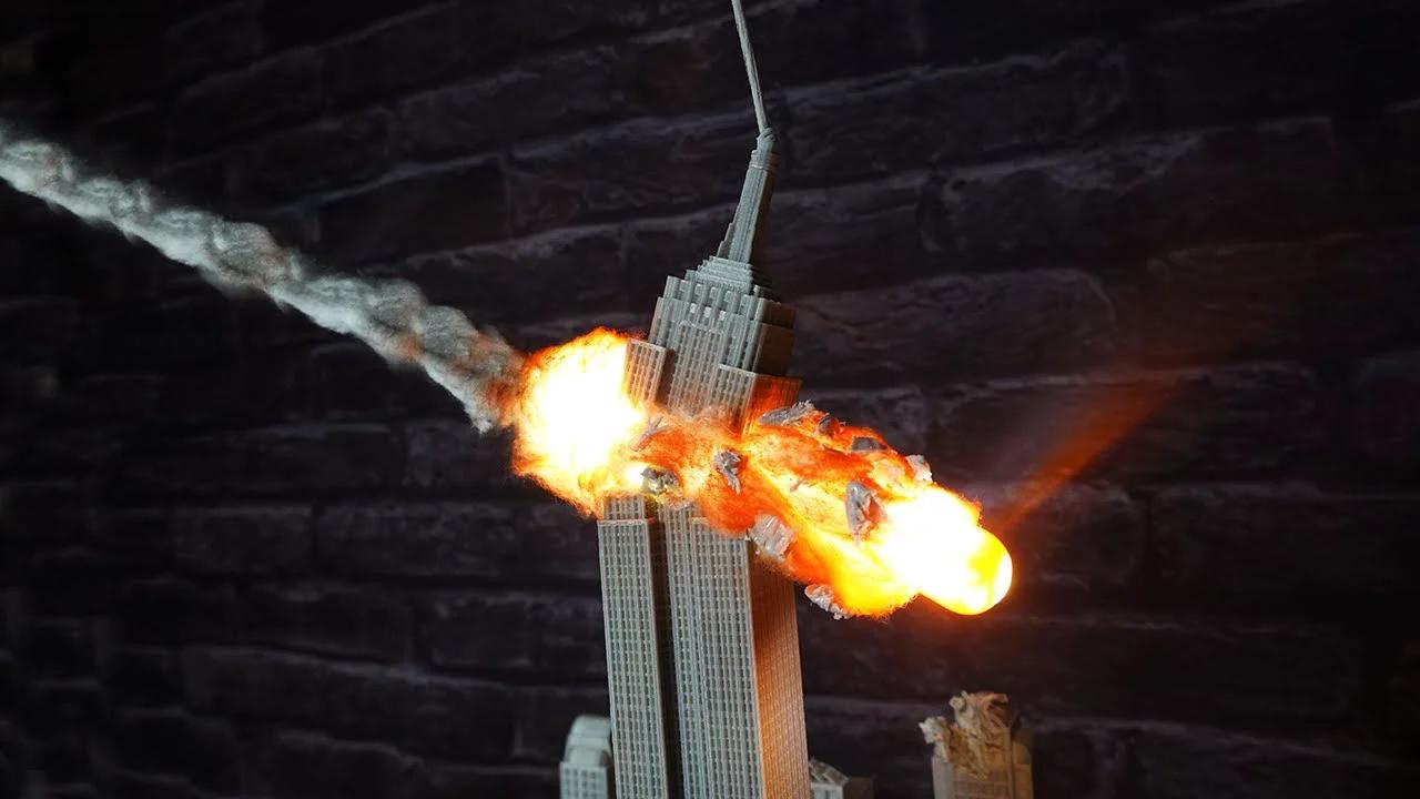 METEOR Strikes the Empire State Building DIORAMA-How to