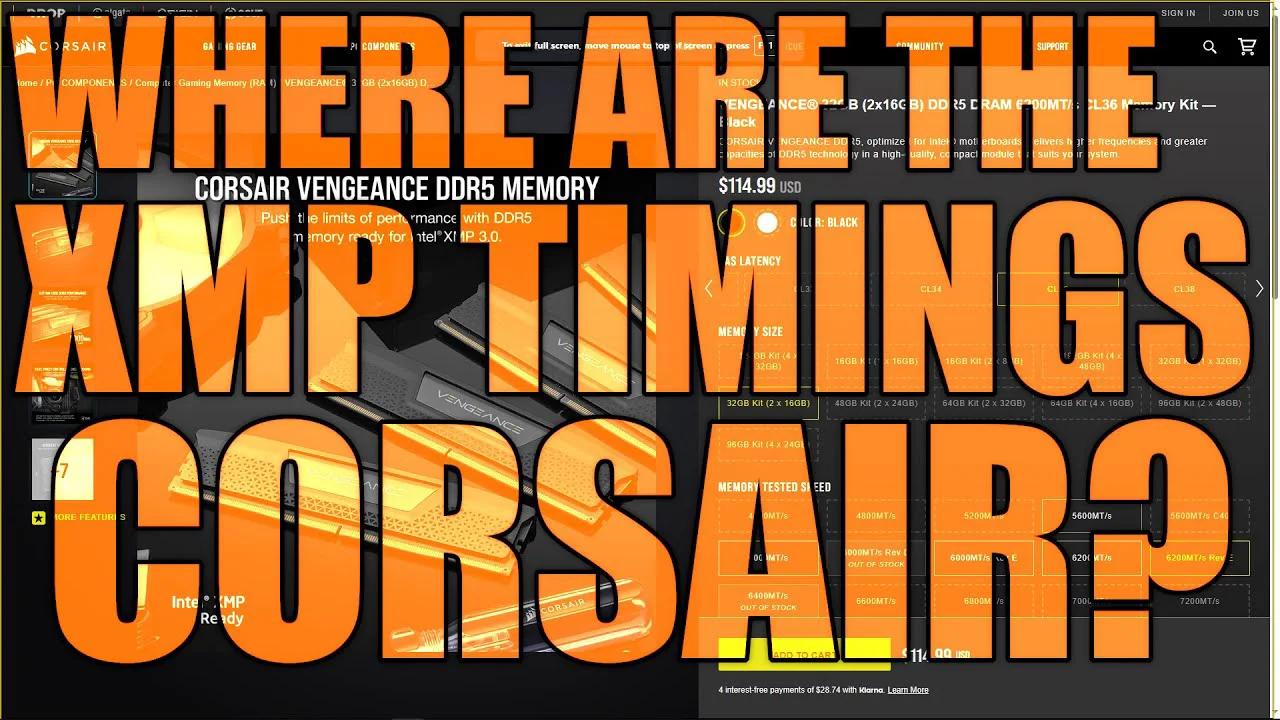 Rambling about Corsair DDR5 speed bins.