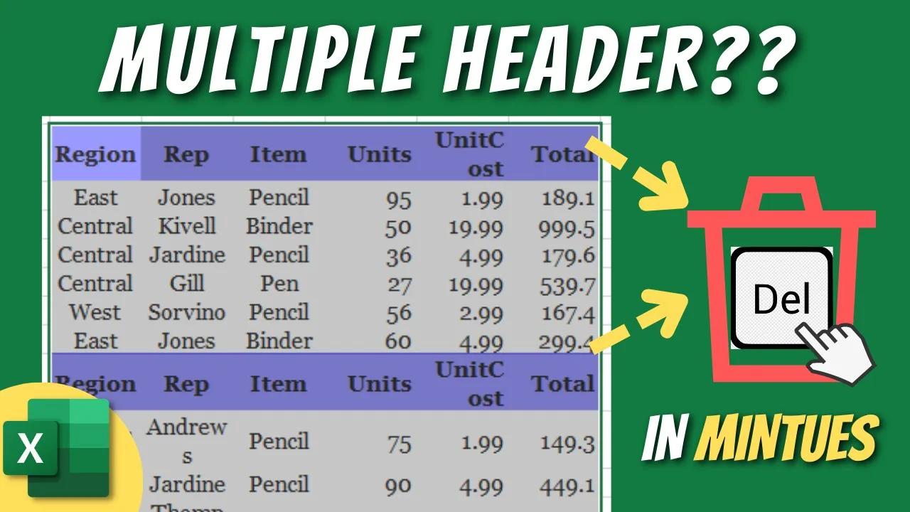 Shocking Trick to Delete Multiple Headers INSTANTLY!