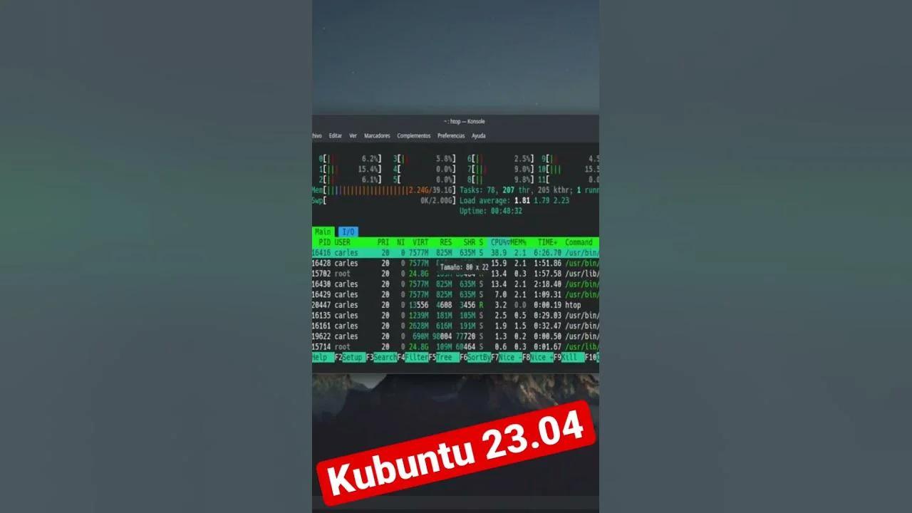 Kubuntu 23.04 en 1 minuto.