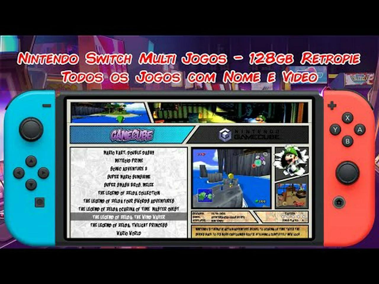 Nintendo Switch Multi Jogos - 128gb Retropie ,Todos os Jogos com Nome e ...