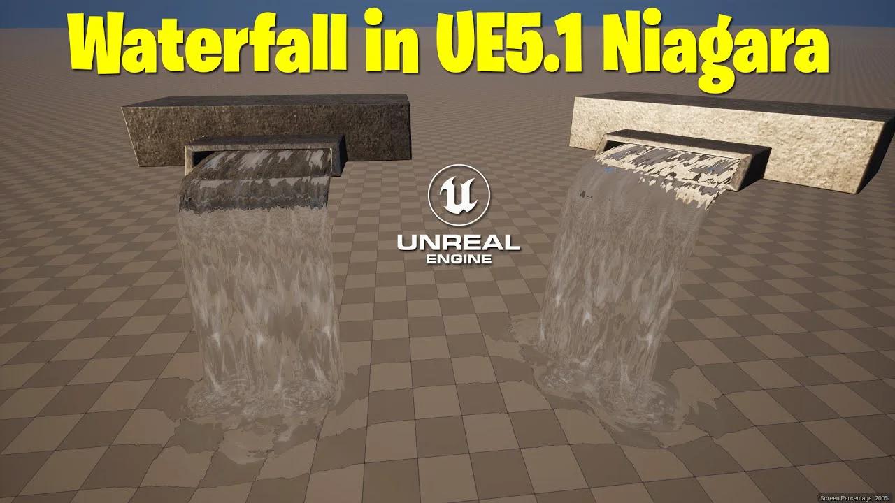 Waterfall In Unreal Engine 5 Niagara Tutorial Download Files