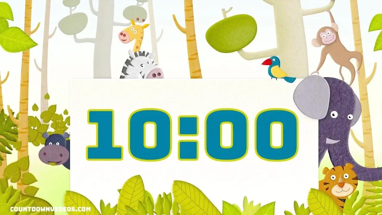 10 Minute Countdown Timer [World Animal Day] 🐵🐨🦁🐘🐴🐧