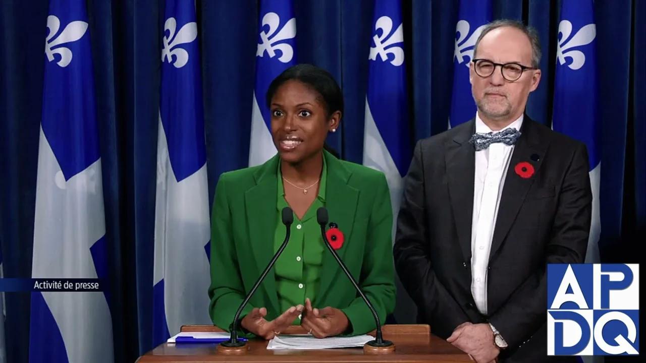 6 nov 2024 - Point de presse du PLQ avec Morin et Cadet