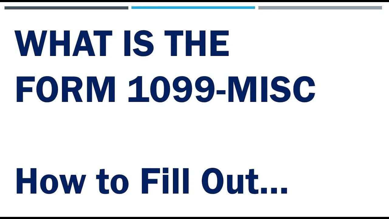 How to Complete Form 1099-MISC for Payments to Contractors
