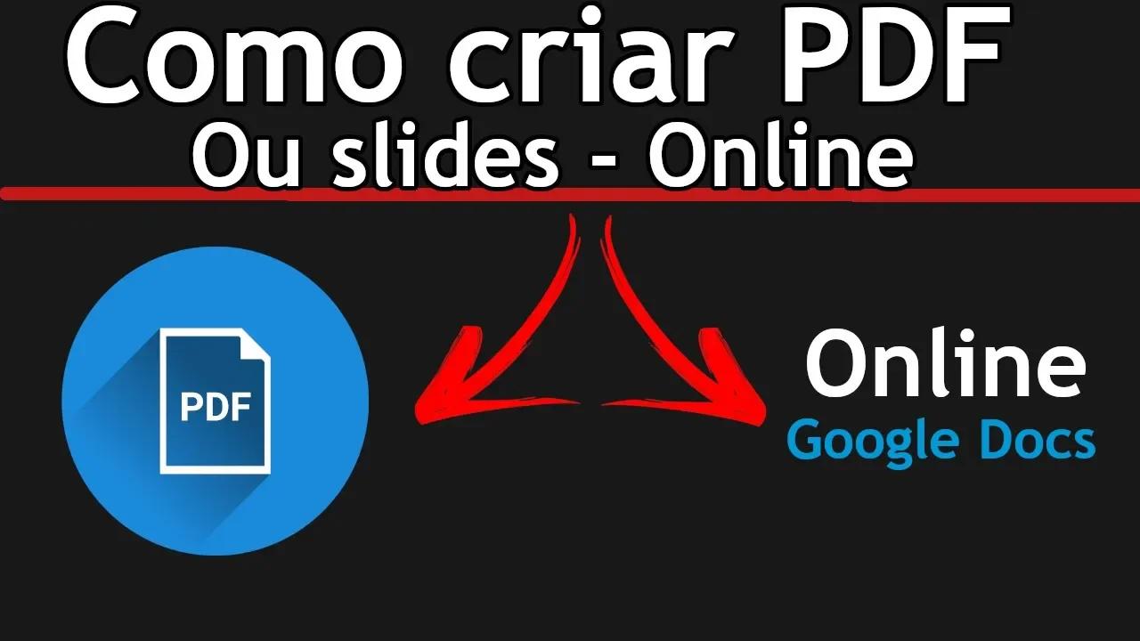 Como criar PDF e slide SEM PRECISAR INSTALAR NADA