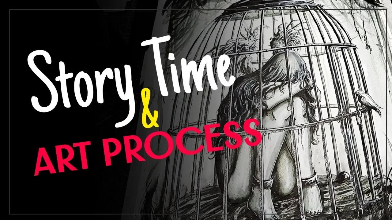The Caged Angel - Story Time & Art Process - Art Talk and Time Lapse ...