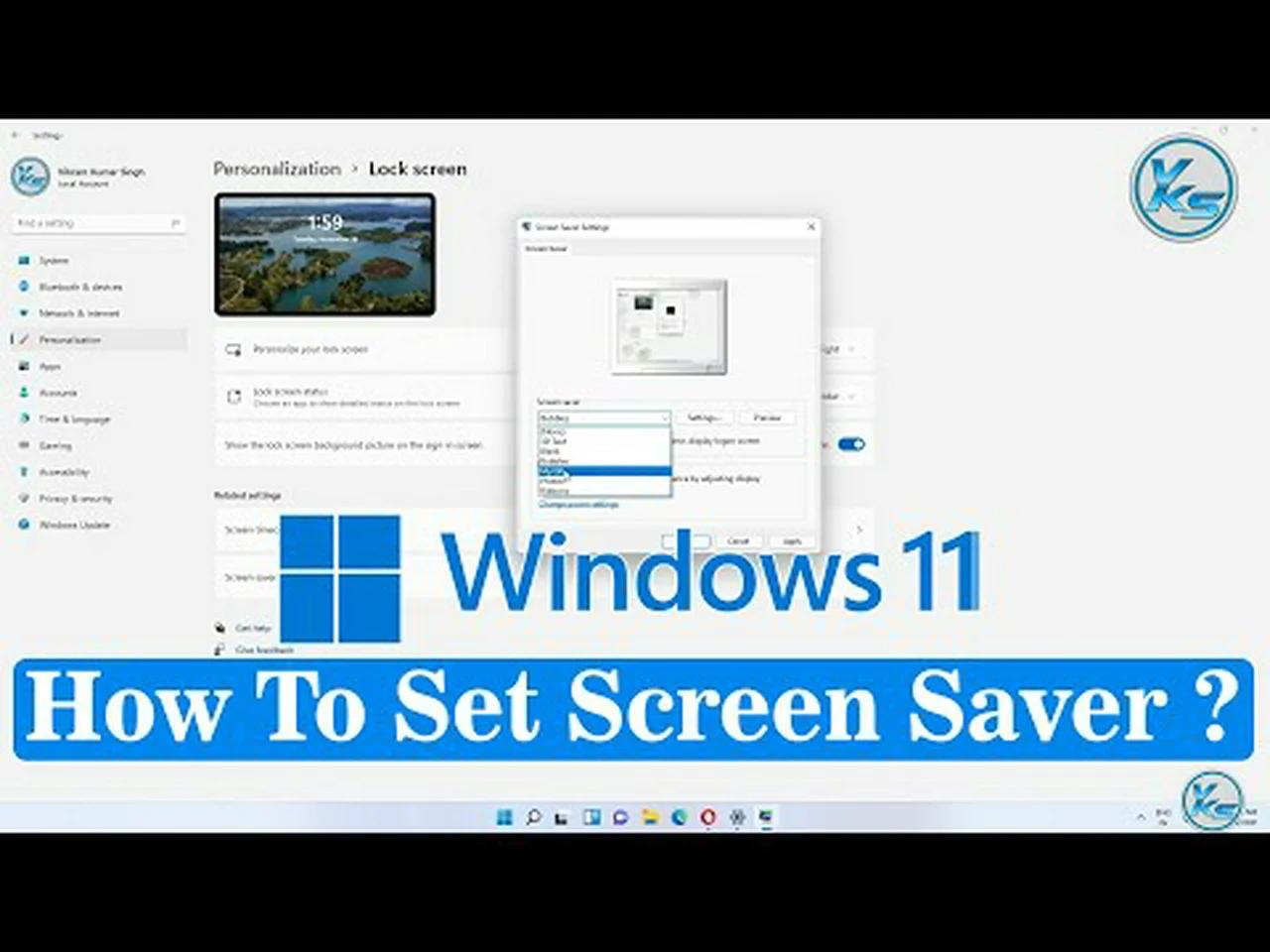 How To Set Screen Saver On Windows 11