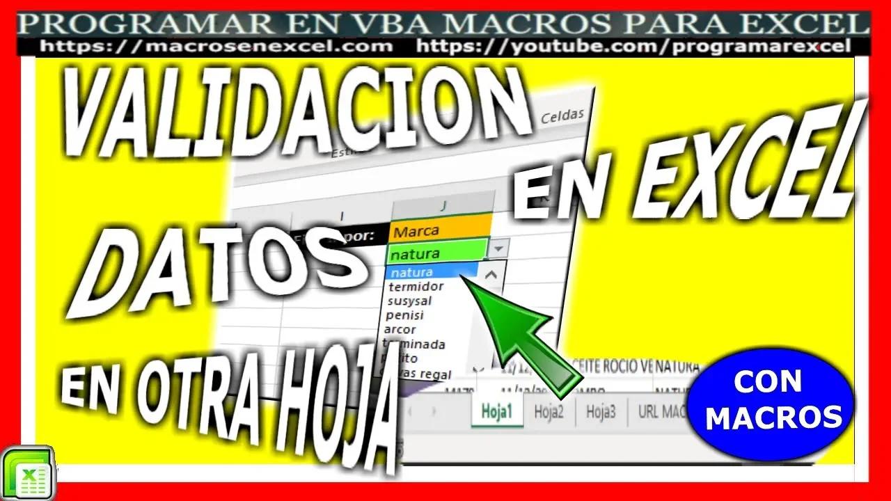 532 ️ Como CREAR LISTA de VALIDACION🔥 Datos en Otra Hoja Con MACRO Excel VBA