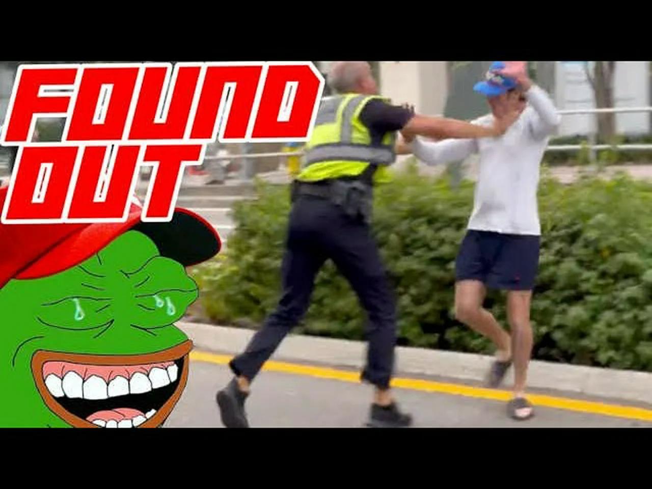 Dumb Lefty Face Plants Into His Car After Running From a Cop