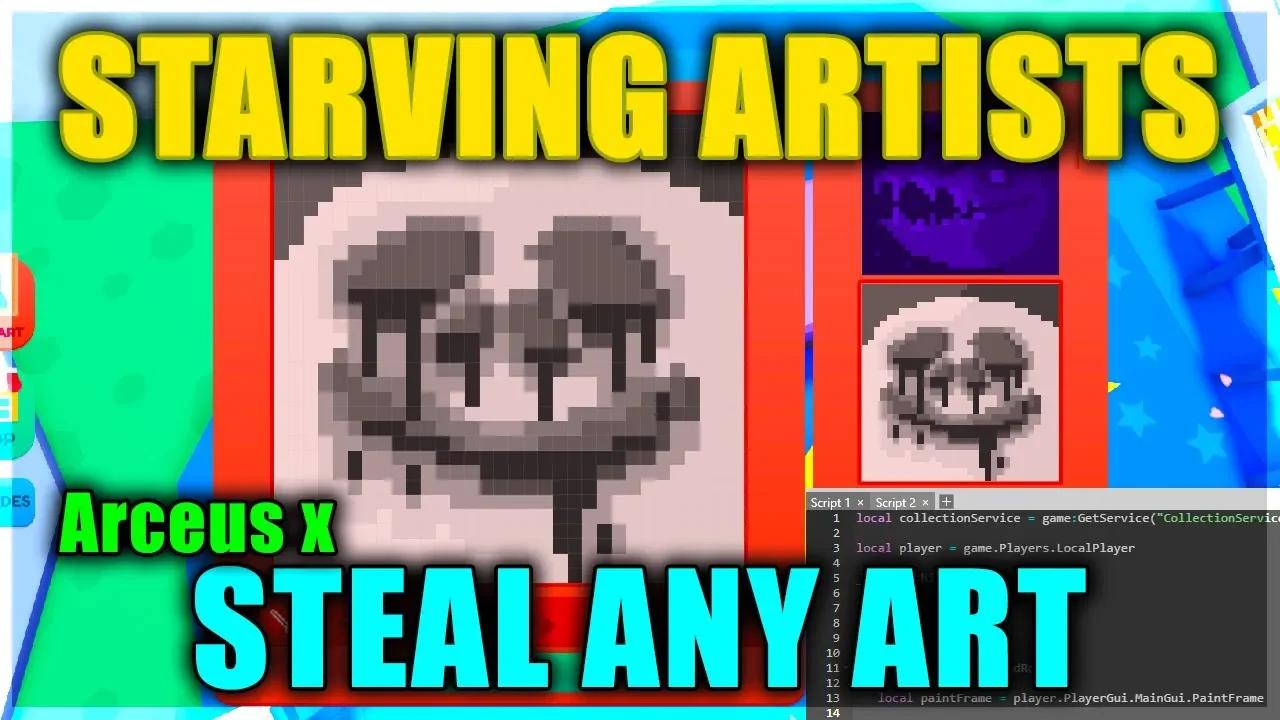 ROBLOX STARVING ARTISTS SCRIPT *PASTEBIN* STEAL ANY ART HACK (2022)