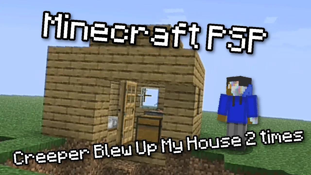Playing Minecraft PSP edition