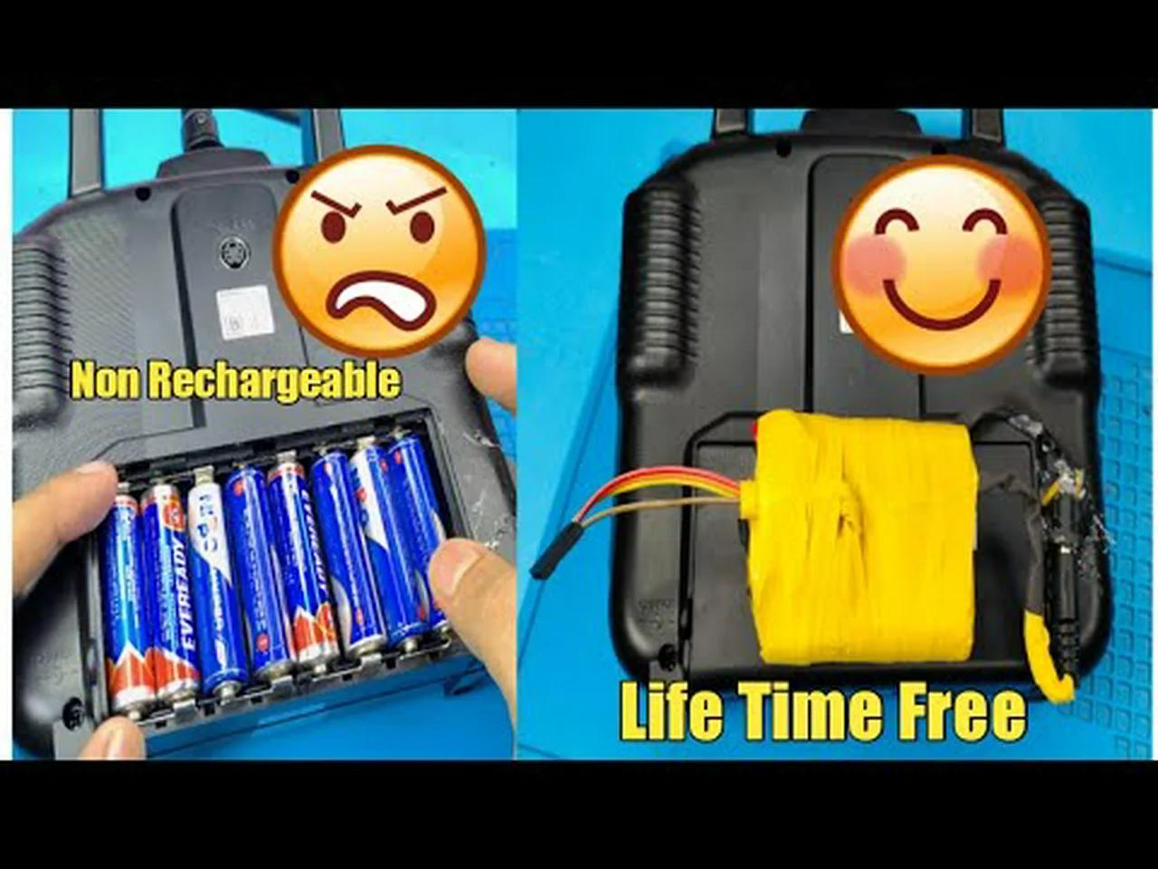 Non Charging Remote battery convert Into charging Battery Remote