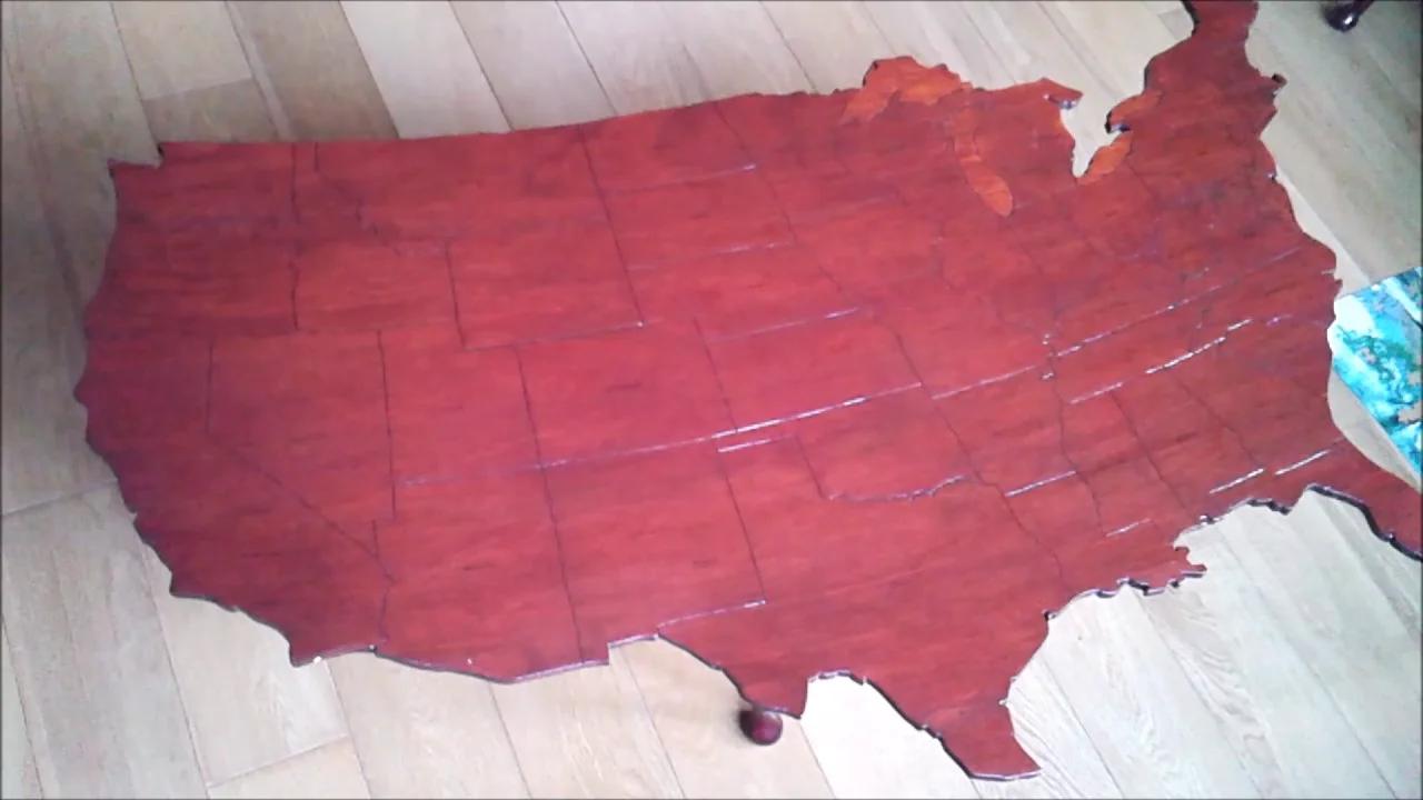 Making Wooden Map Tables of USA & Australia