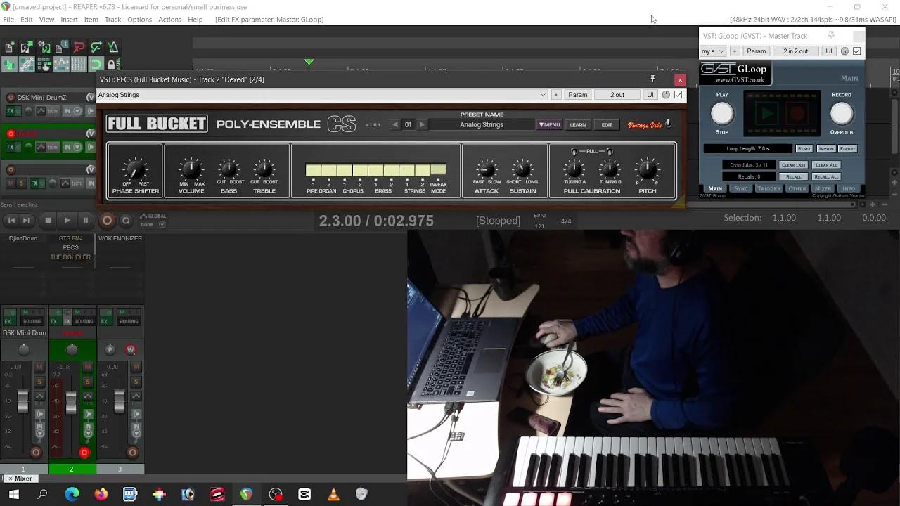LIve Synth free loopjam with FB Poly-EnsembleGS