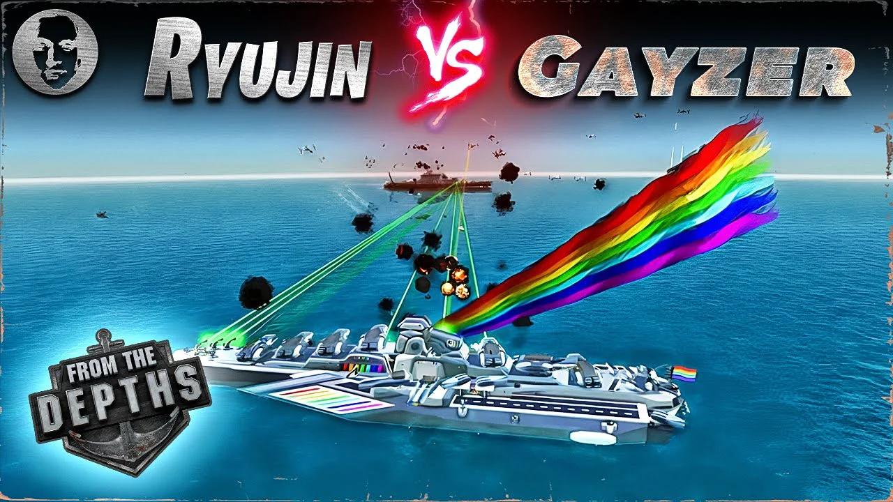 Big Ship Battle: Gayzer Class Dreadnought VS. Ryujin Super ...