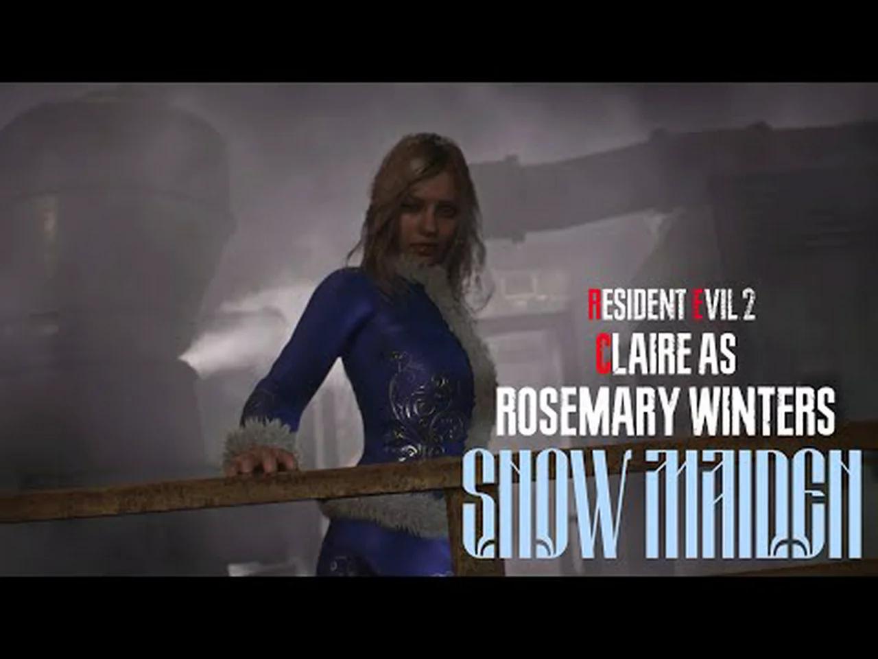 Resident Evil 2 Remake Claire as Rosemary Winters Snow Maiden outfit