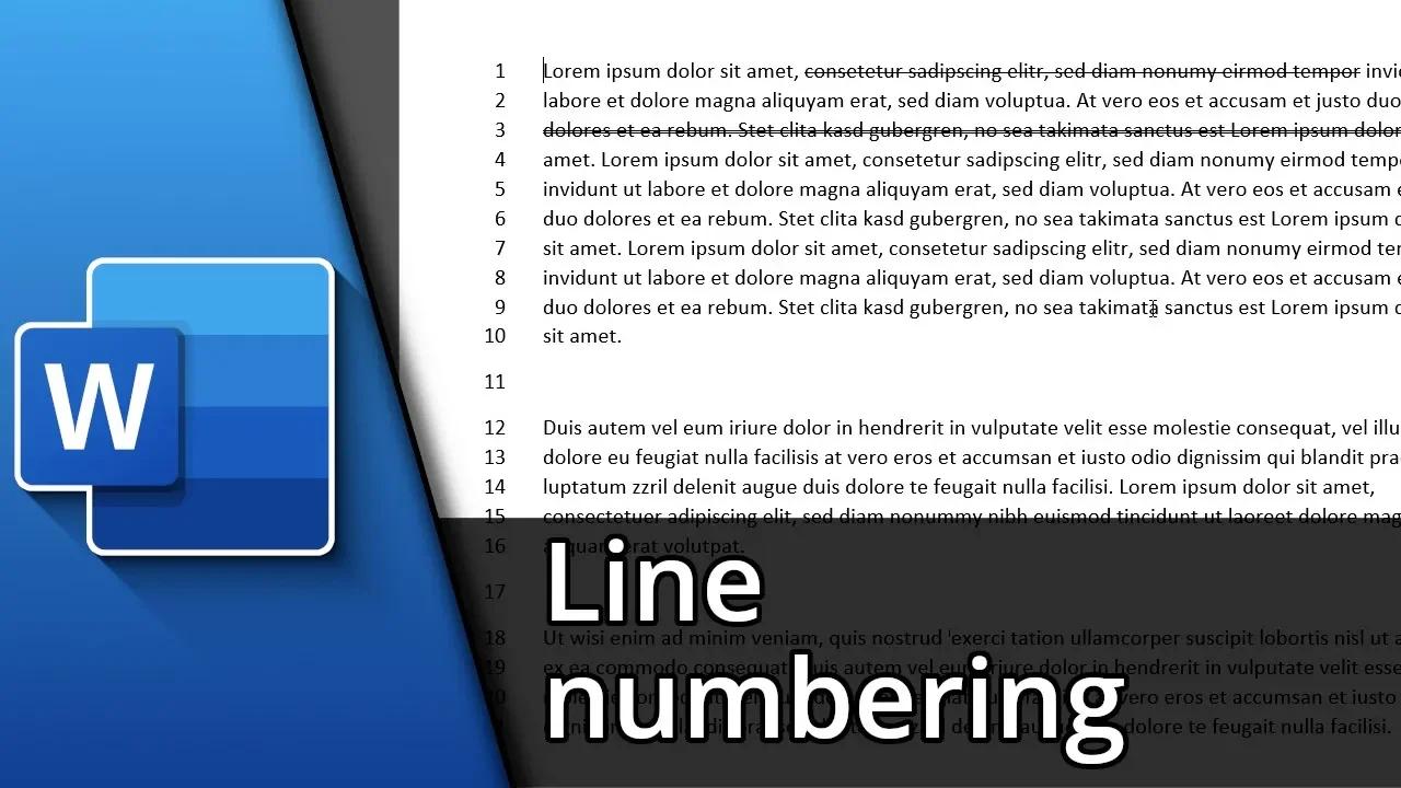 How to add line numbers in Word | Word line numbers Tutorial