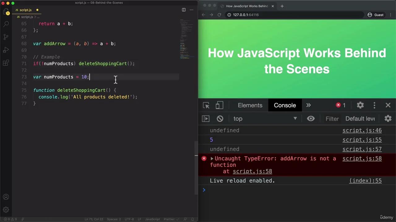 Hoisting and TDZ in Practice / How JavaScript Works Behind the Scenes