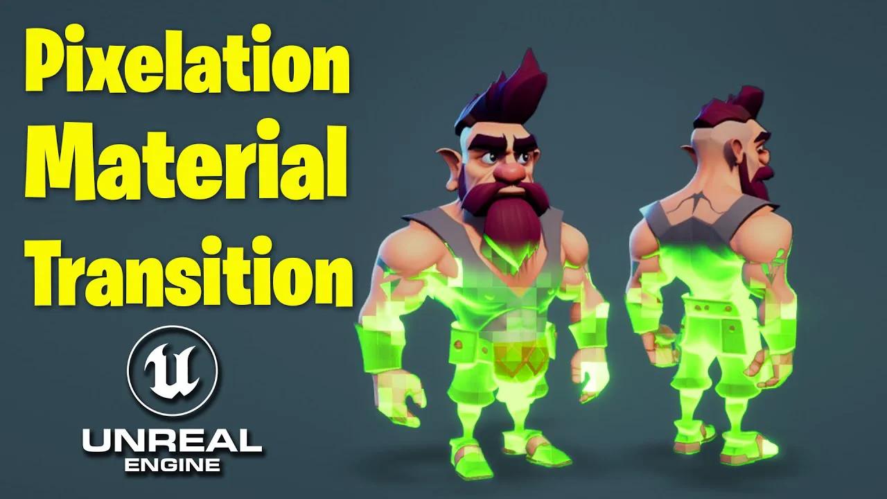 Pixelation Material Transition in UE5.2 Tutorial | Download Files