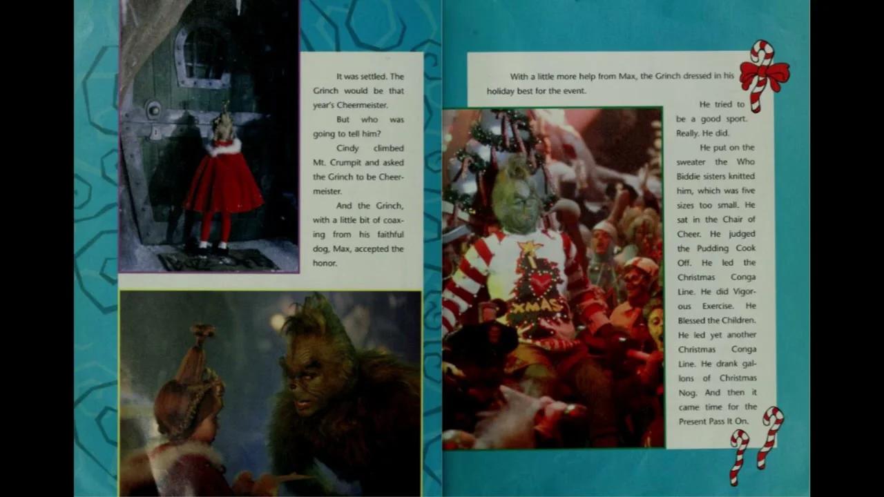 Reading How the Grinch Stole Christmas Movie Storybook