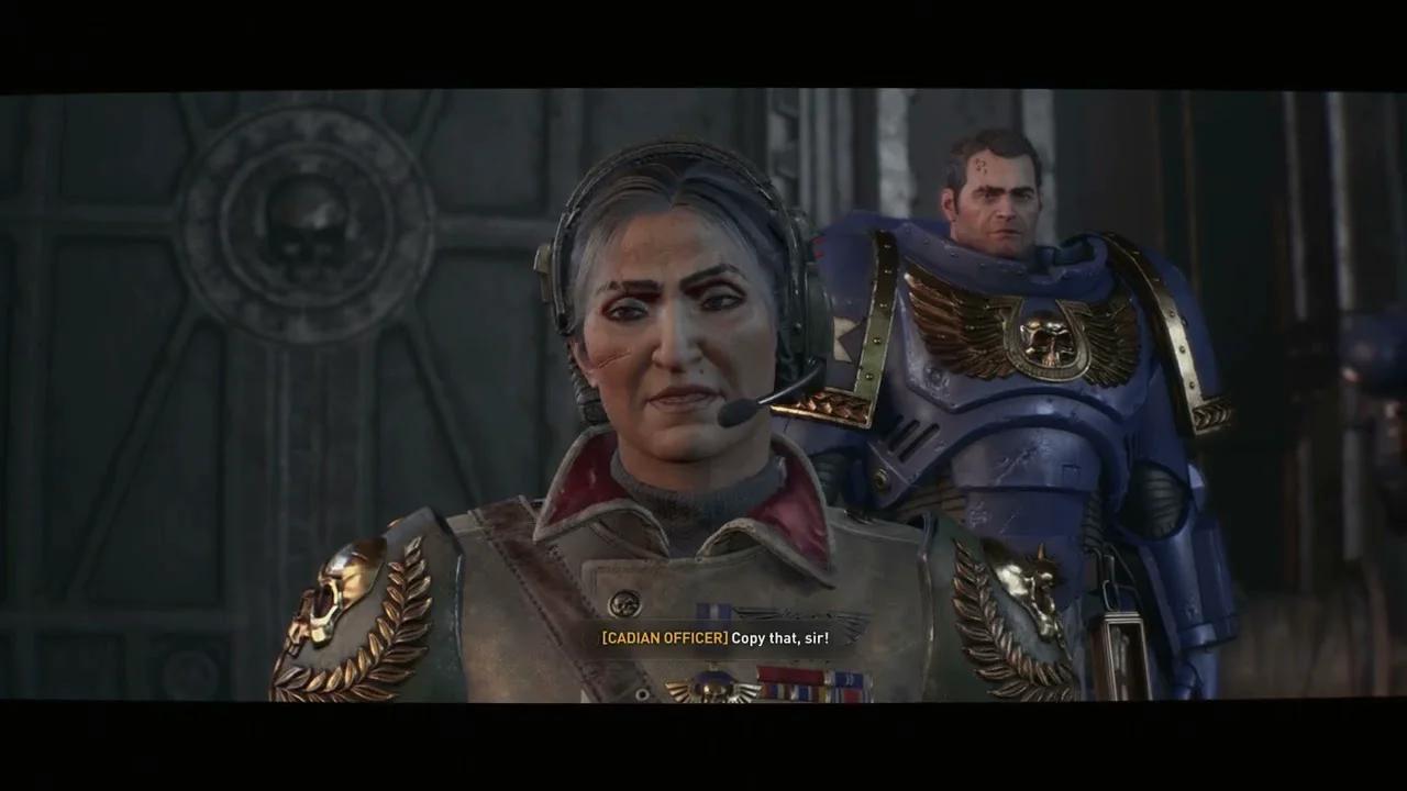 Space Marine 2 - Operation 1 Skyfire: Major Sarkaana Speech Cutscene ...