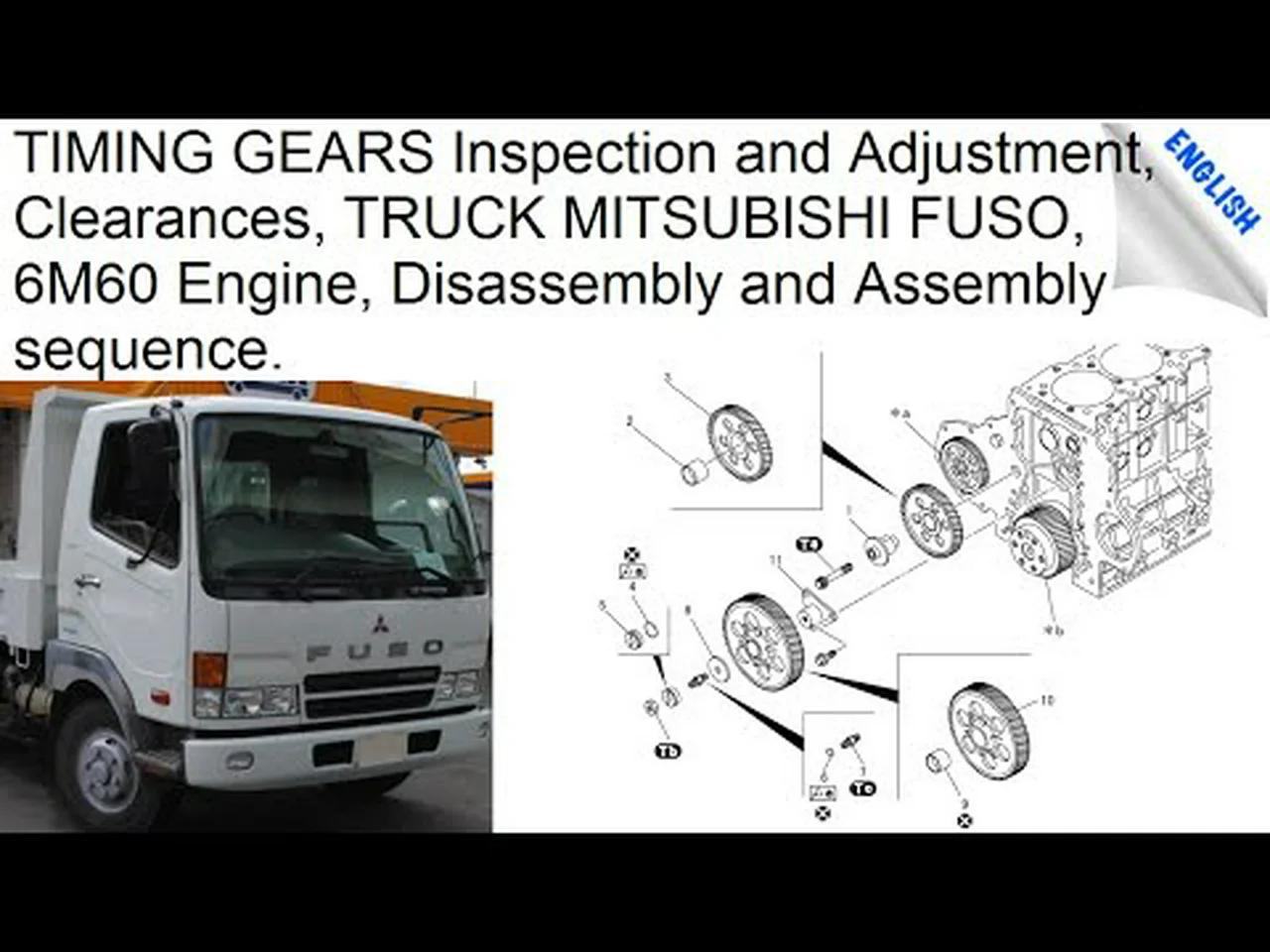 TIMING GEARS Inspection and Adjustment, Clearances, TRUCK MITSUBISHI ...