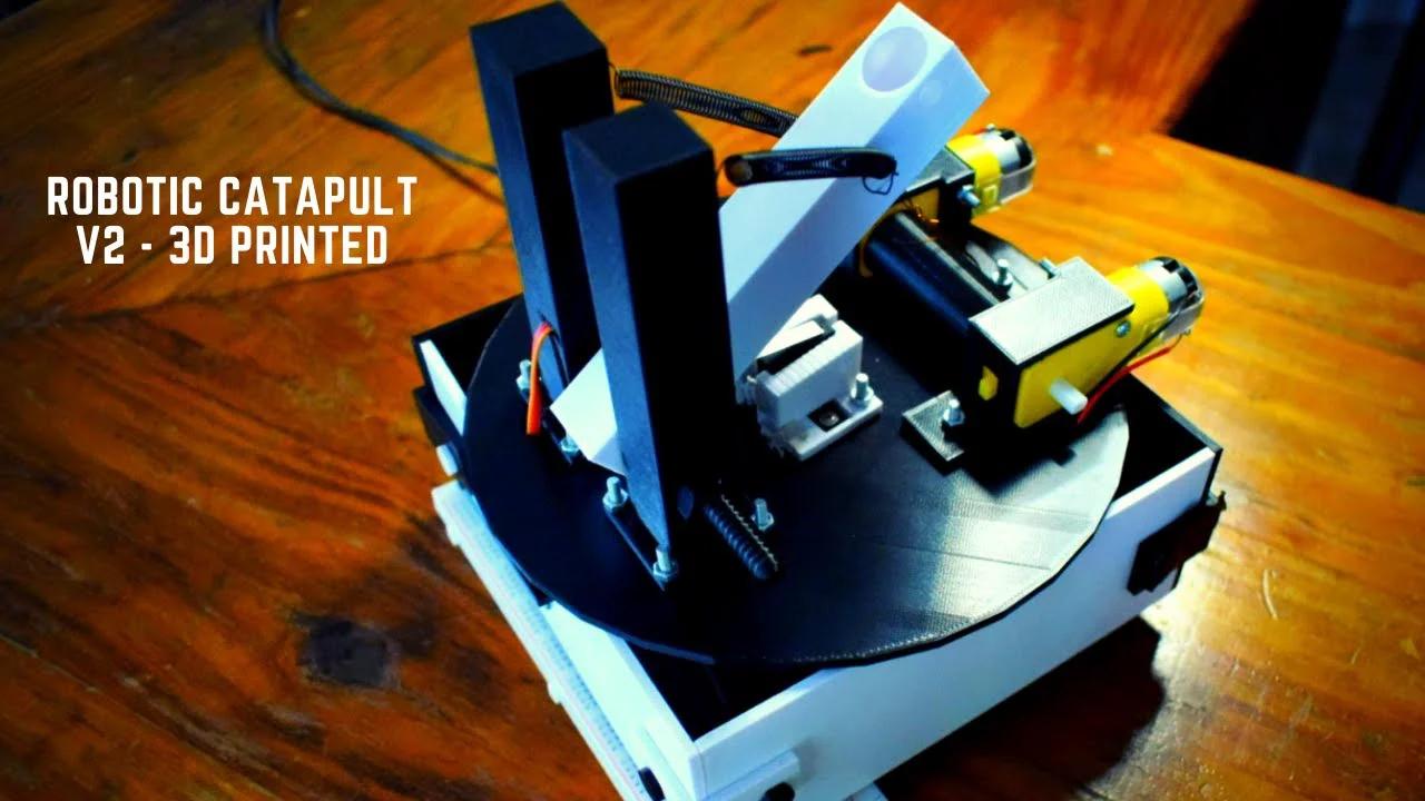 The Robotic Catapult V2 - 3D Printed