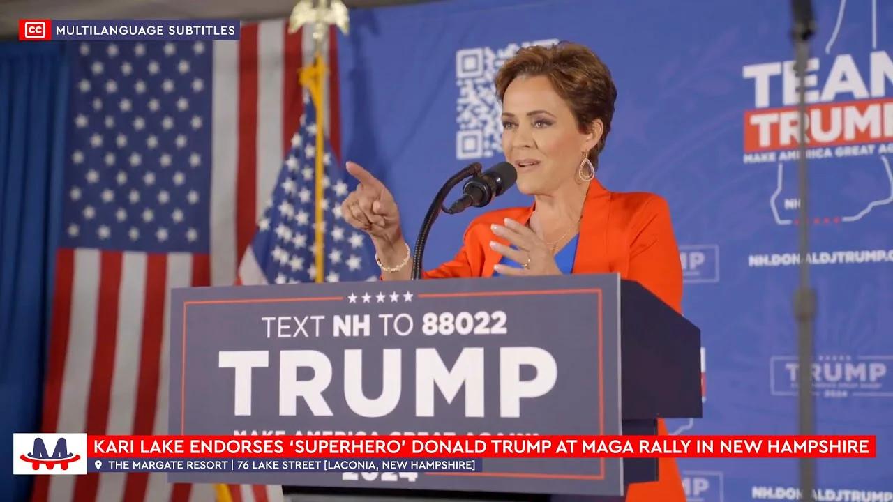 🇺🇸 Kari Lake endorses 'Superhero' Donald Trump at MAGA Rally in New ...