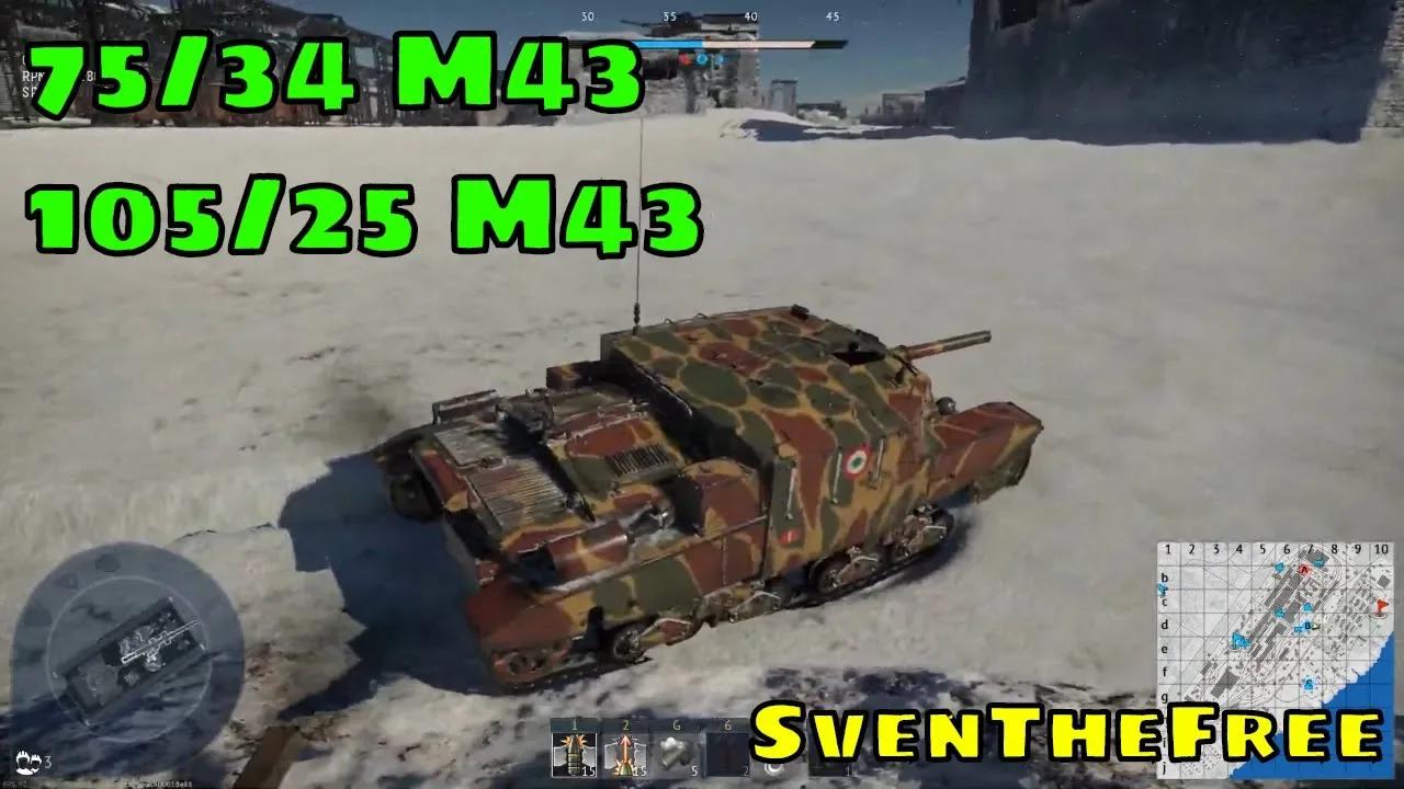 War Thunder 75/34 M43 and 105/25 M43 on Stalingrad - Italian Tanks | 05war