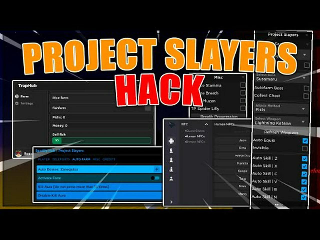 Roblox Project Slayers Hack Script Infinite Levels Infinite Spins Best Auto Farm Pastebin