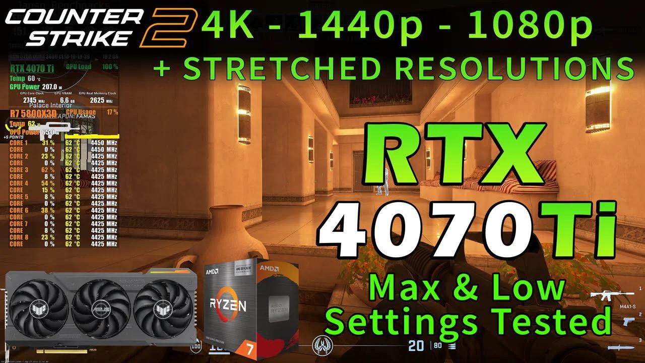 Counter-Strike 2 | RTX 4070 Ti | R7 5800X3D | 4K - 1440p - 1080p ...