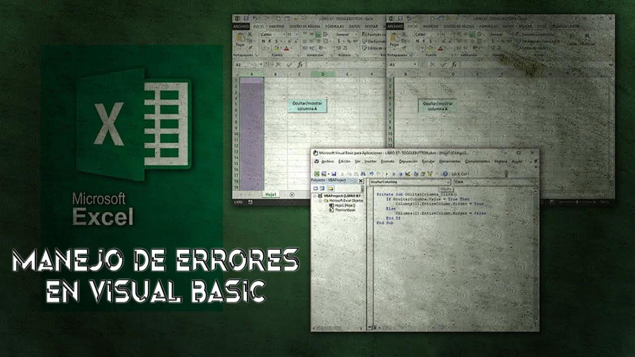 Manejo de errores en Visual Basic Excel