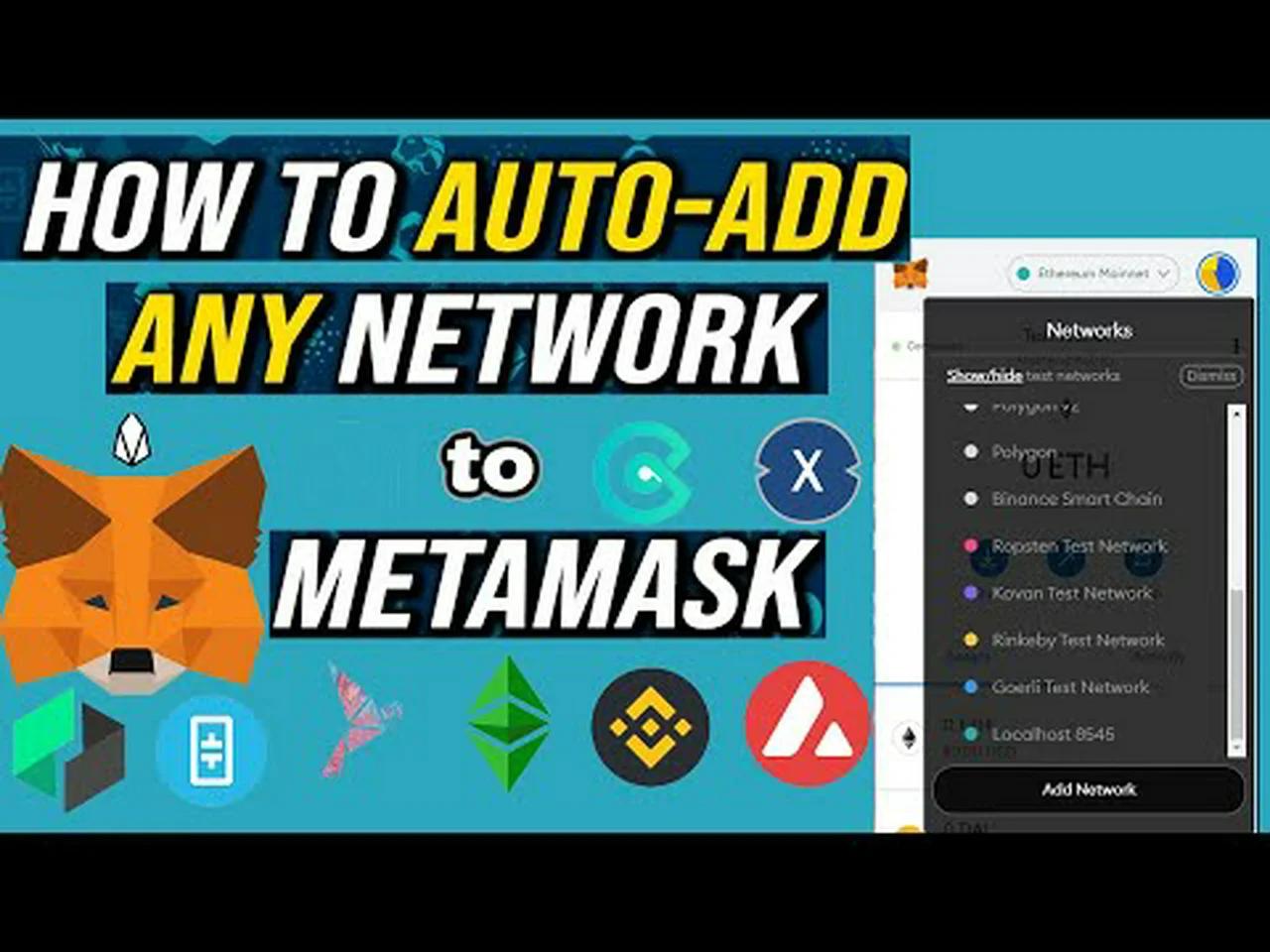 How to add networks to MetaMask automatically | chainlist metamask ...